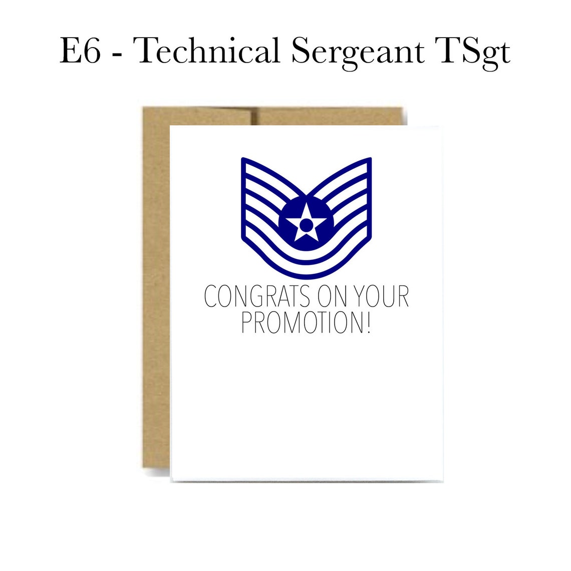 Air Force Promotion Card Sergeant Airman Congrats | Etsy