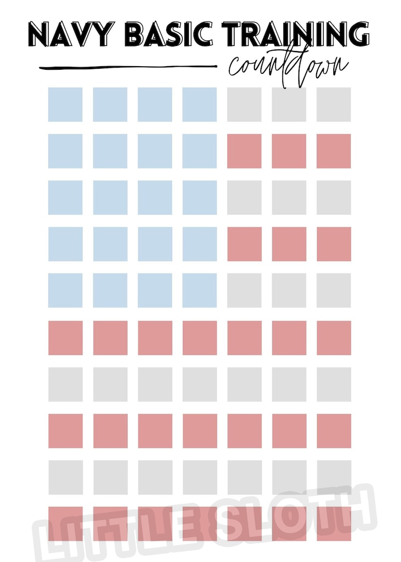 Navy Basic Training Printable Countdown Digital Download - Etsy