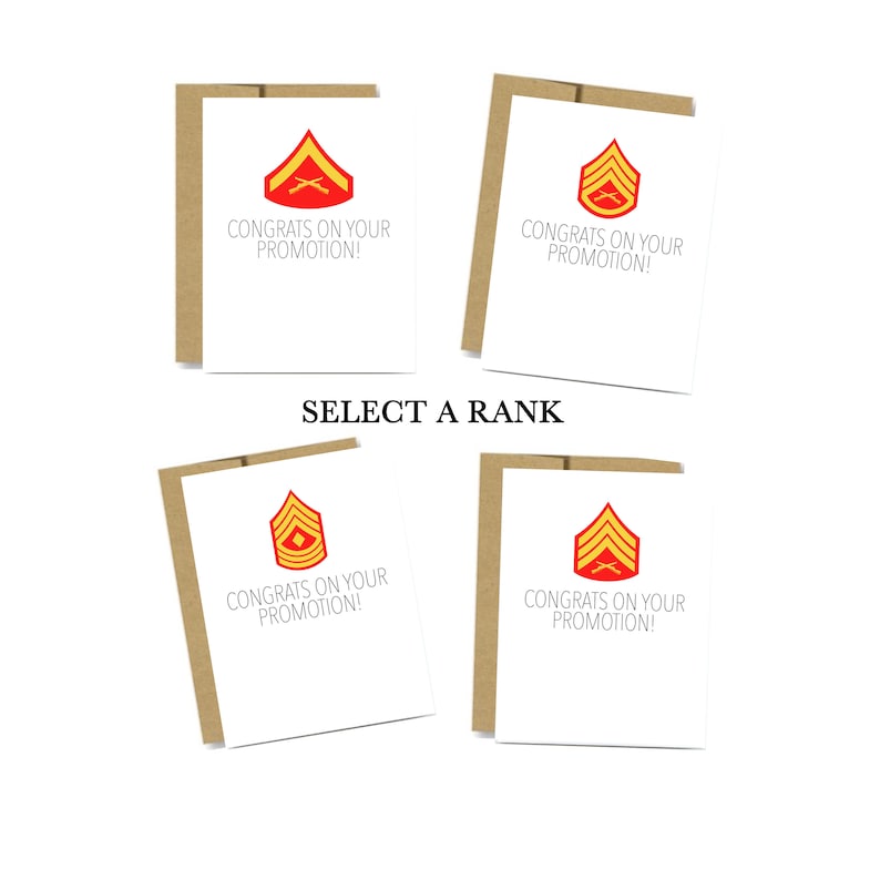 Marine Corps Promotion Card - NCO Staff Sergeant Gunnery Private ...