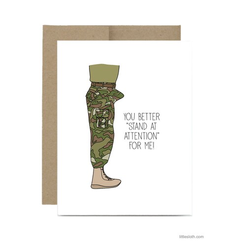 Funny Naughty Valentines Day Military Card Deployment Care - Etsy