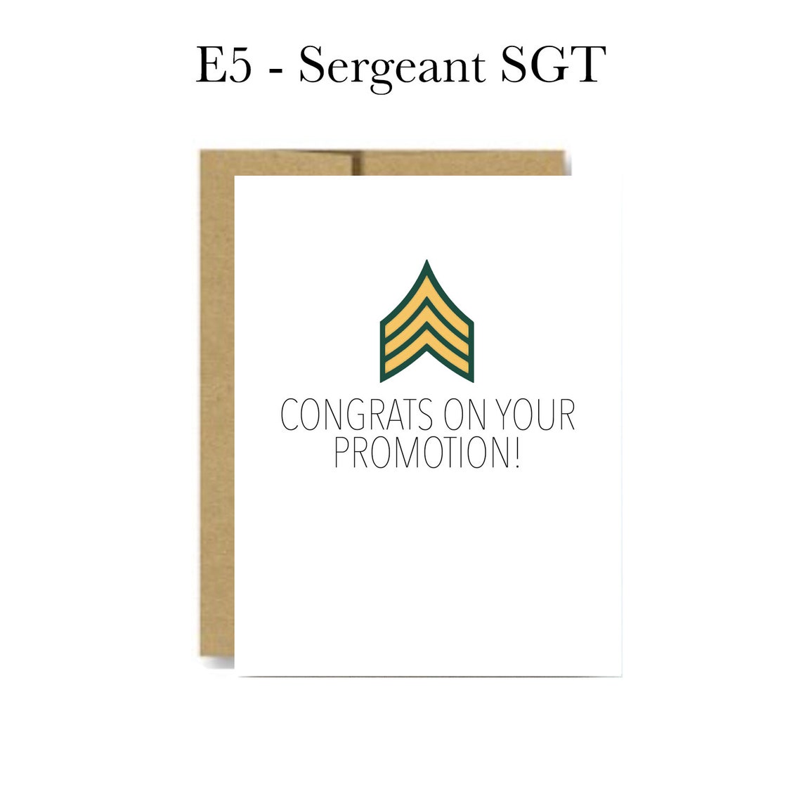 Army Promotion Card - Congrats on Your Promotion Staff Sergeant ...