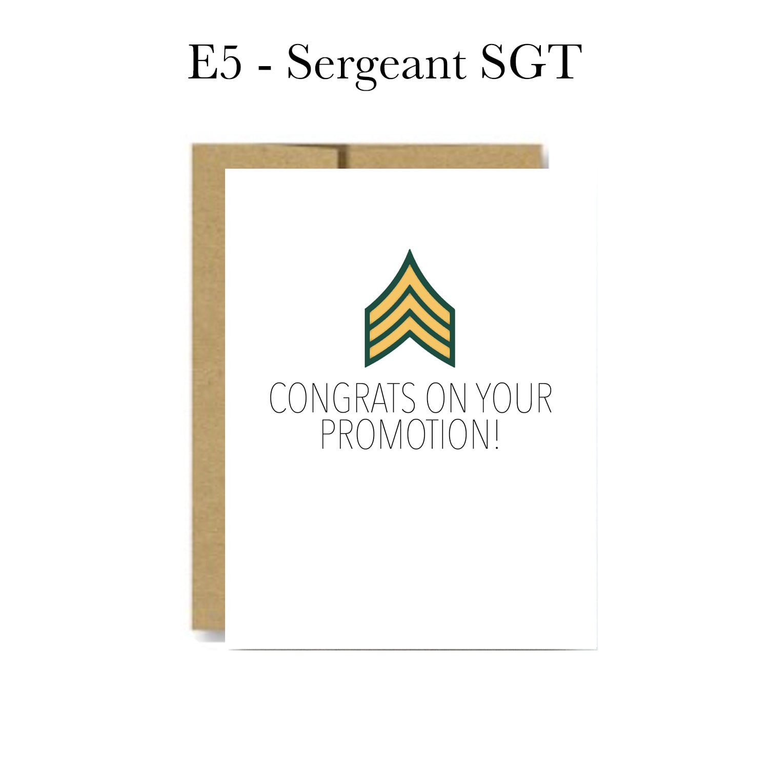 Army promotion card congrats on your promotion staff | Etsy