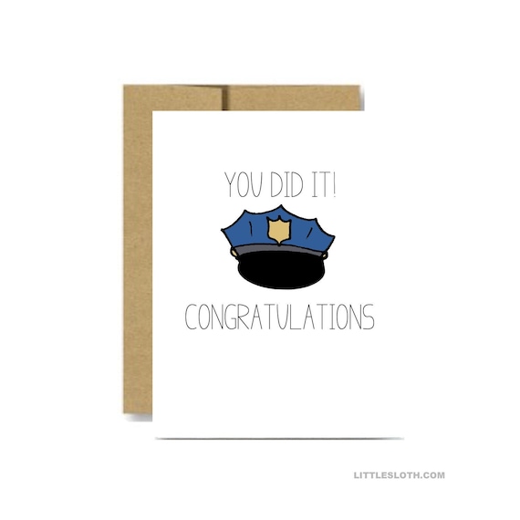 Police Congratulations Card Policeman Promotion Police - Etsy