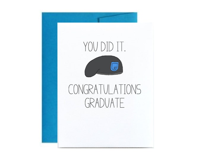 Army Basic Training Graduation Card BCT Military Congrats You Did It ...