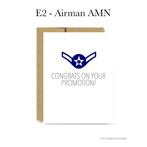 Air Force Promotion Card - Sergeant Airman Congrats Congratulations ...