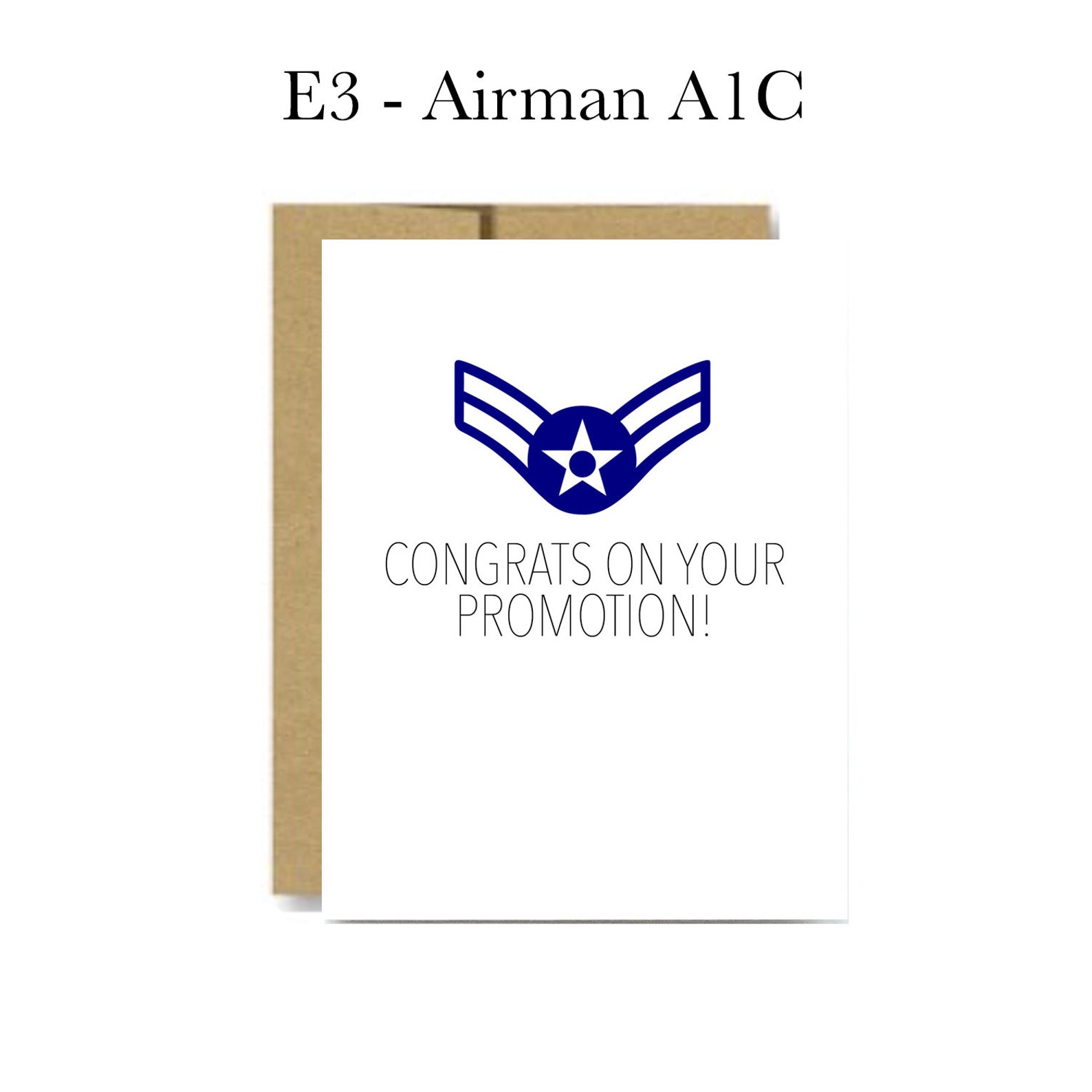 Air Force Promotion Card Sergeant Airman Congrats | Etsy