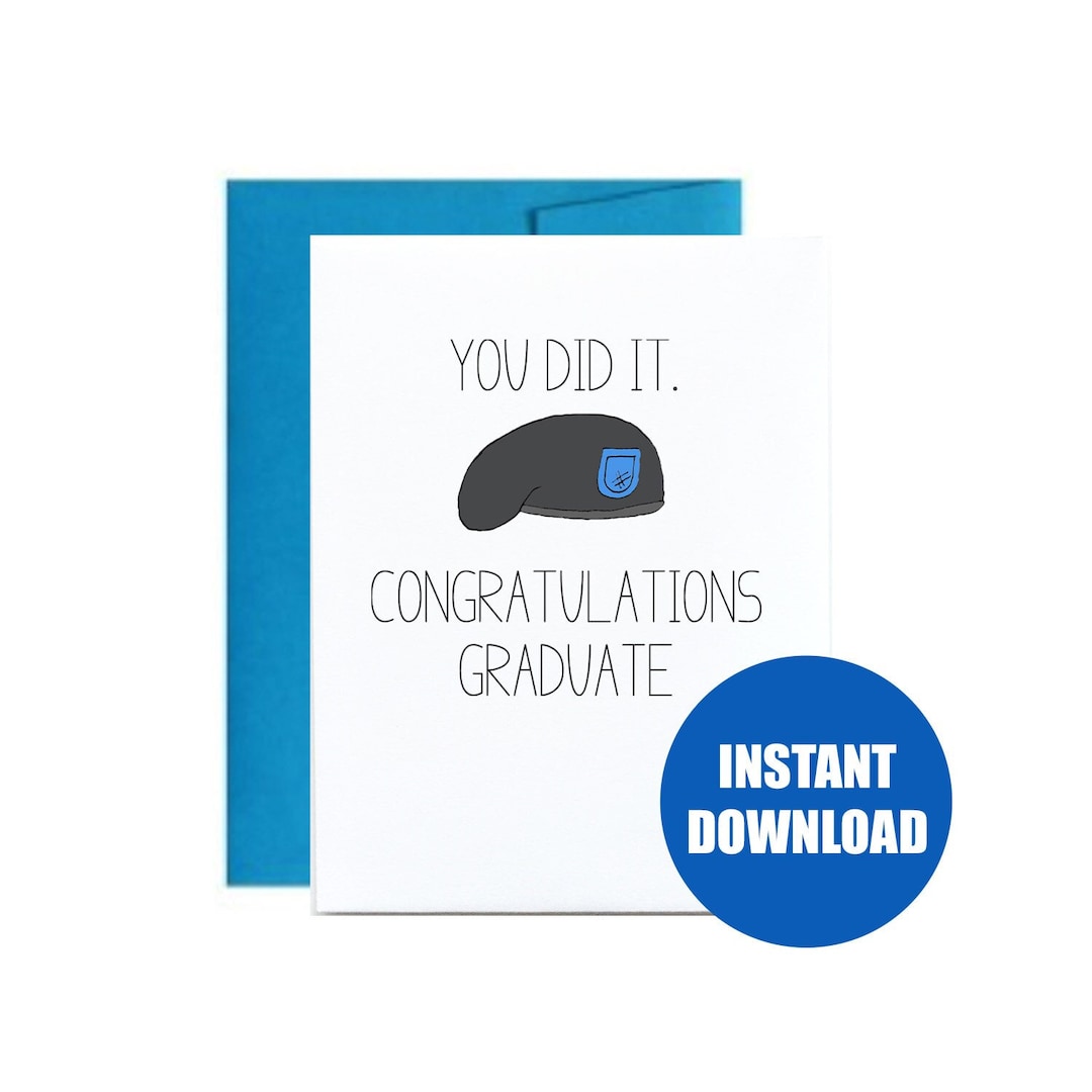 DIGITAL DOWNLOAD - Basic Training Army Graduation Beret Bootcamp ...