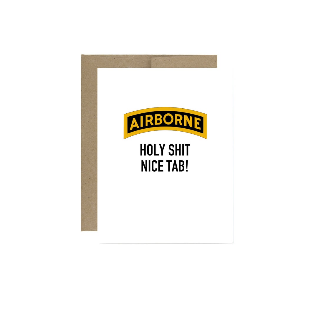 Airborne Graduation Card - Nice Tab Airborne School USA Army Jump ...