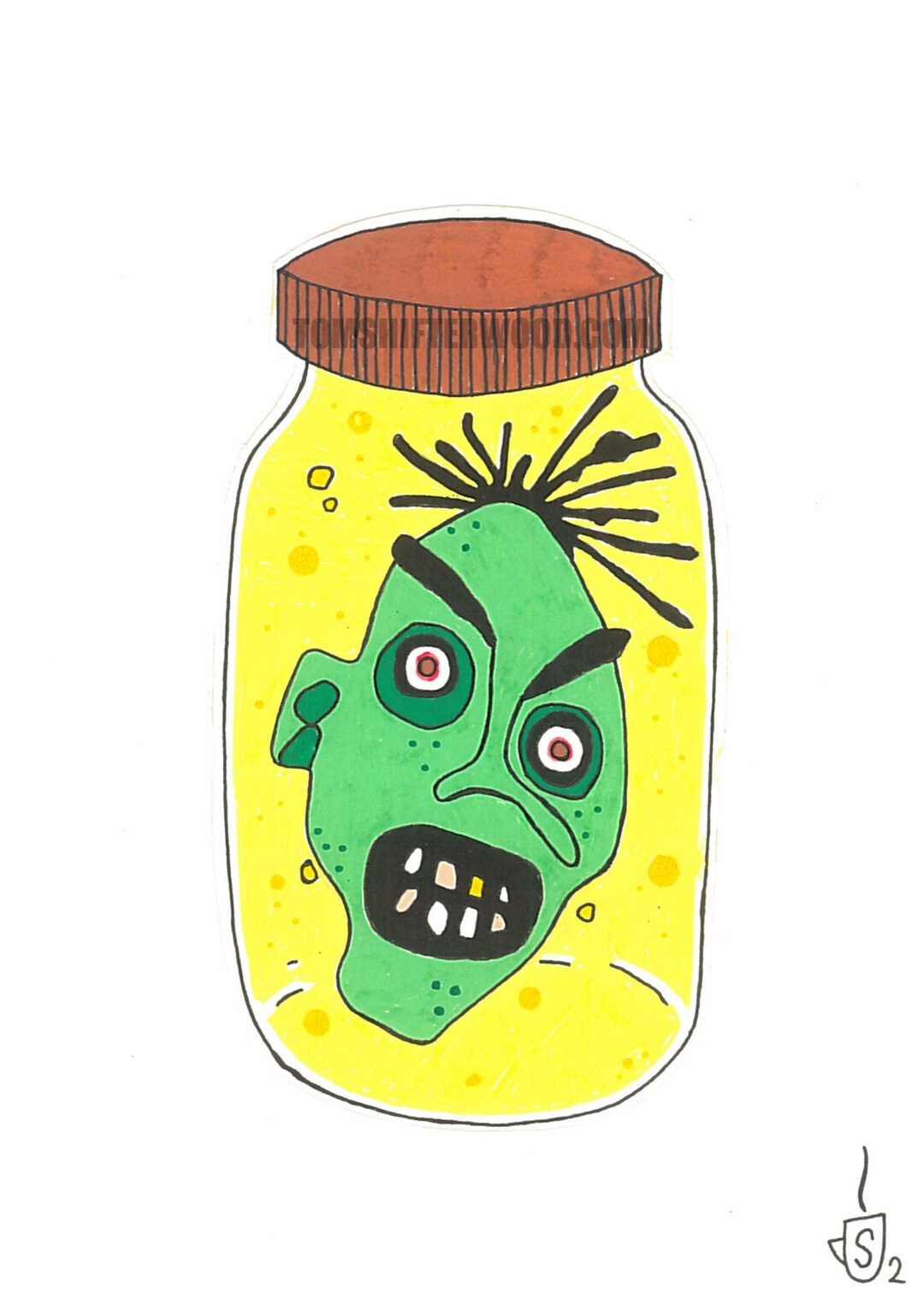 Pickled Head by Shifter. A5 Inkjet Printed to Order on 200gsm Satin ...