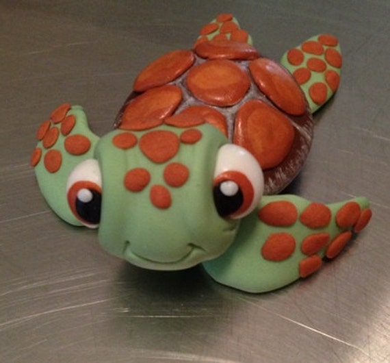 Turtle Cake Topper Edible Fondant Icing - Etsy Australia