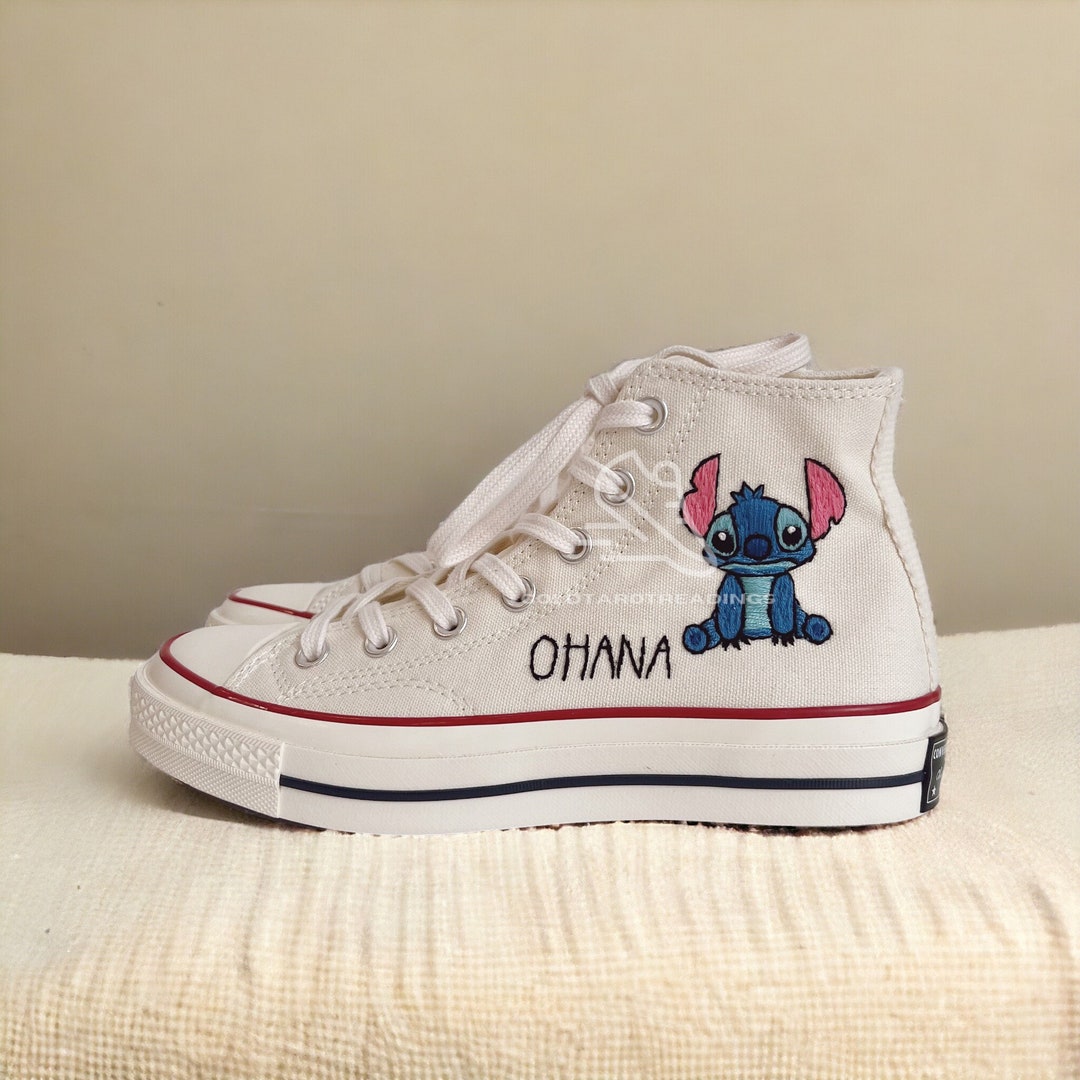 Custom Personalize Character With Name Embroidery Shoes Animal Converse ...