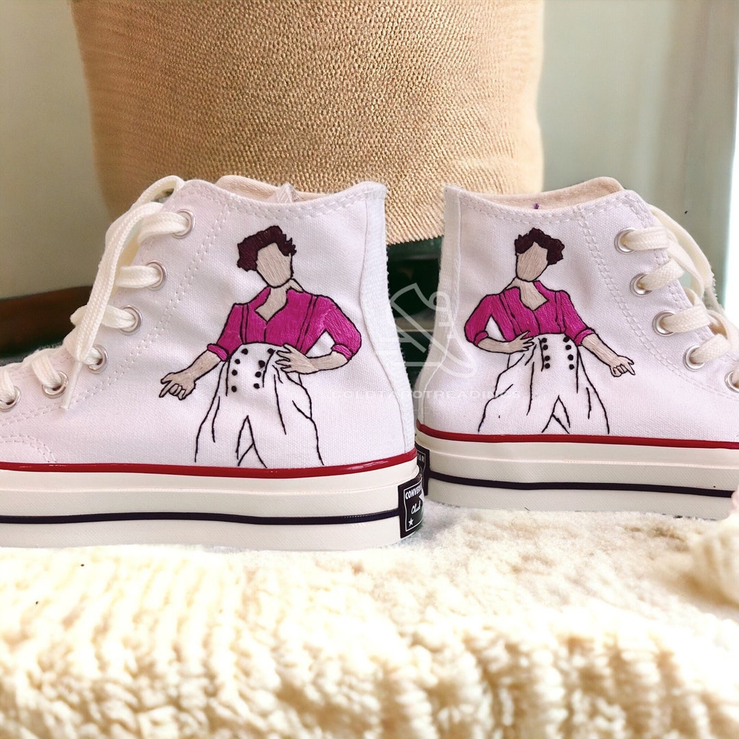 Embroidered Person Styles Canvas Shoes Birthday Gifts Custom A Man ...