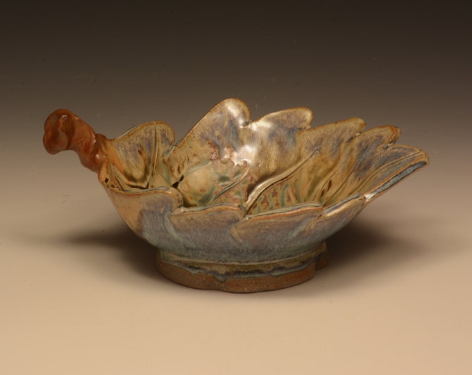 Handmade Stoneware Leaf Bowl. Functional Pottery. - Etsy