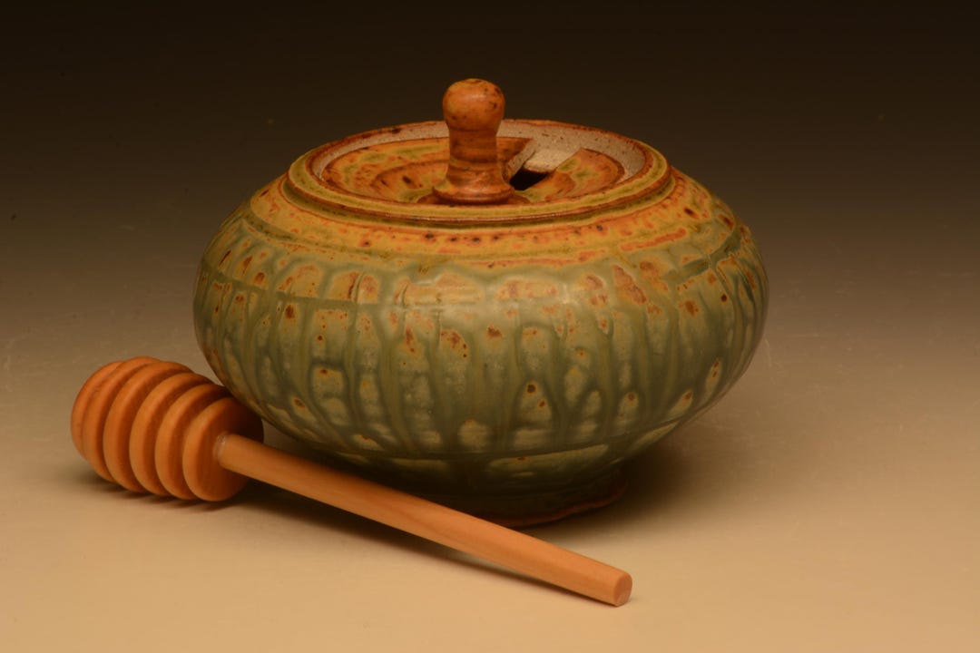Handmade Stoneware Honey Pot. Wheel Thrown. Functional. - Etsy