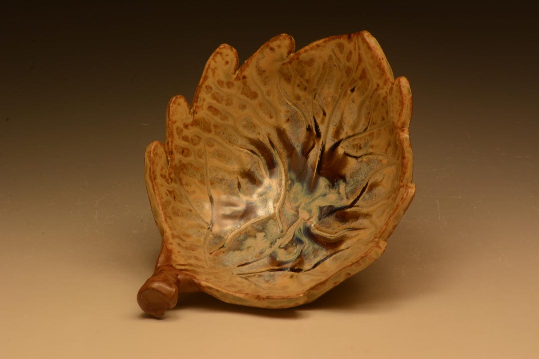 Handmade Stoneware Leaf Bowl. Functional Pottery. - Etsy