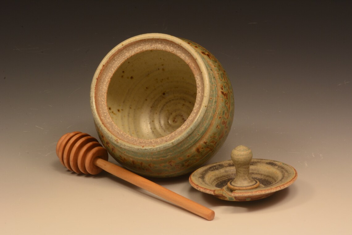 Handmade Stoneware Honey Pot. Wheel Thrown. Functional. | Etsy