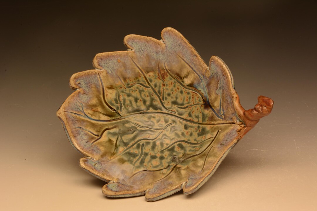 Handmade Stoneware Leaf Bowl. Functional Pottery. - Etsy