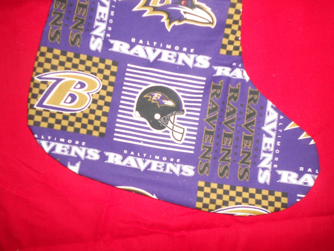 Baltimore Ravens Christmas Stocking Embroidery Option - Etsy