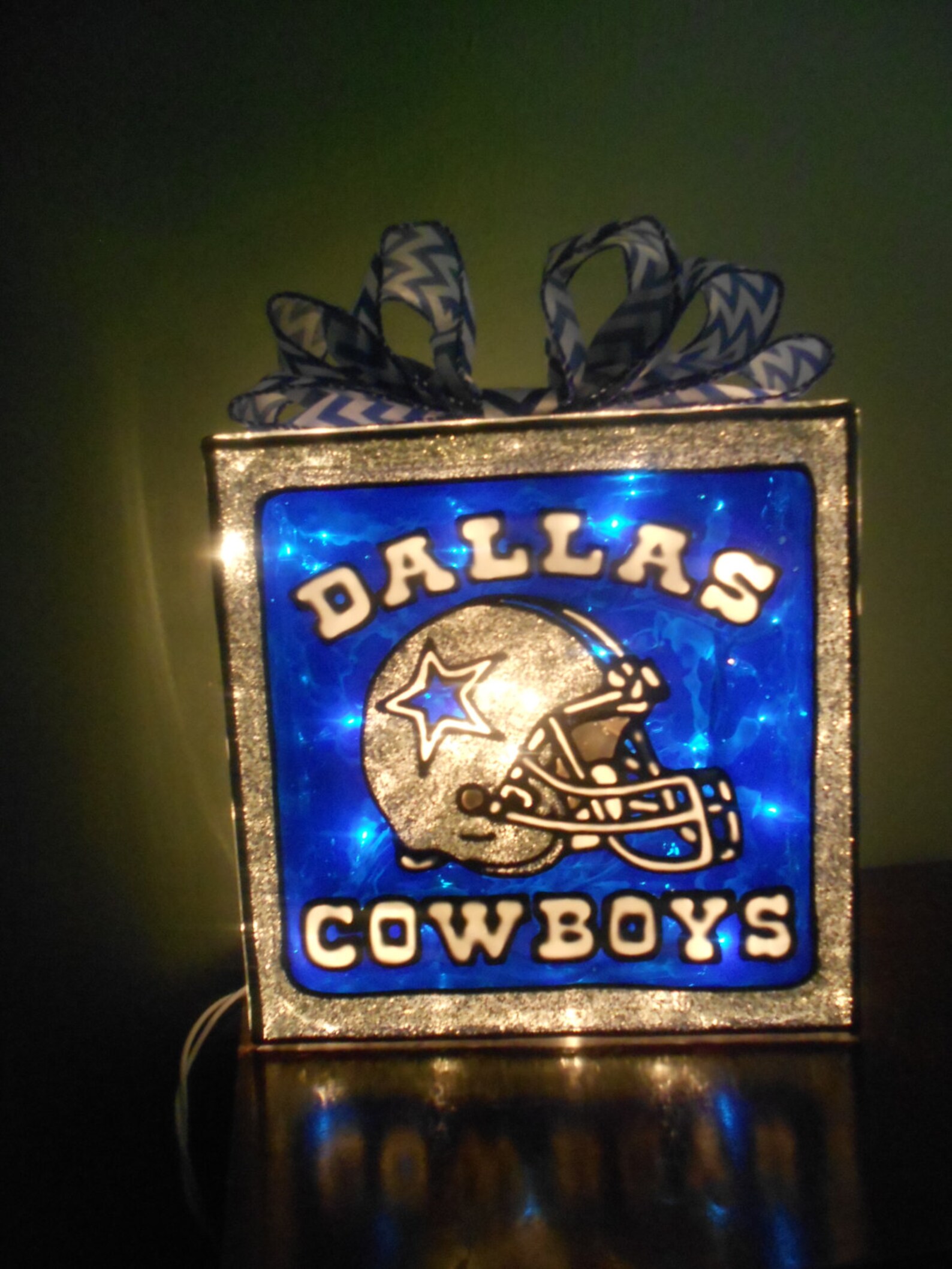 Dallas Cowboy Inspired Glass Block Hand Painted Lighted - Etsy