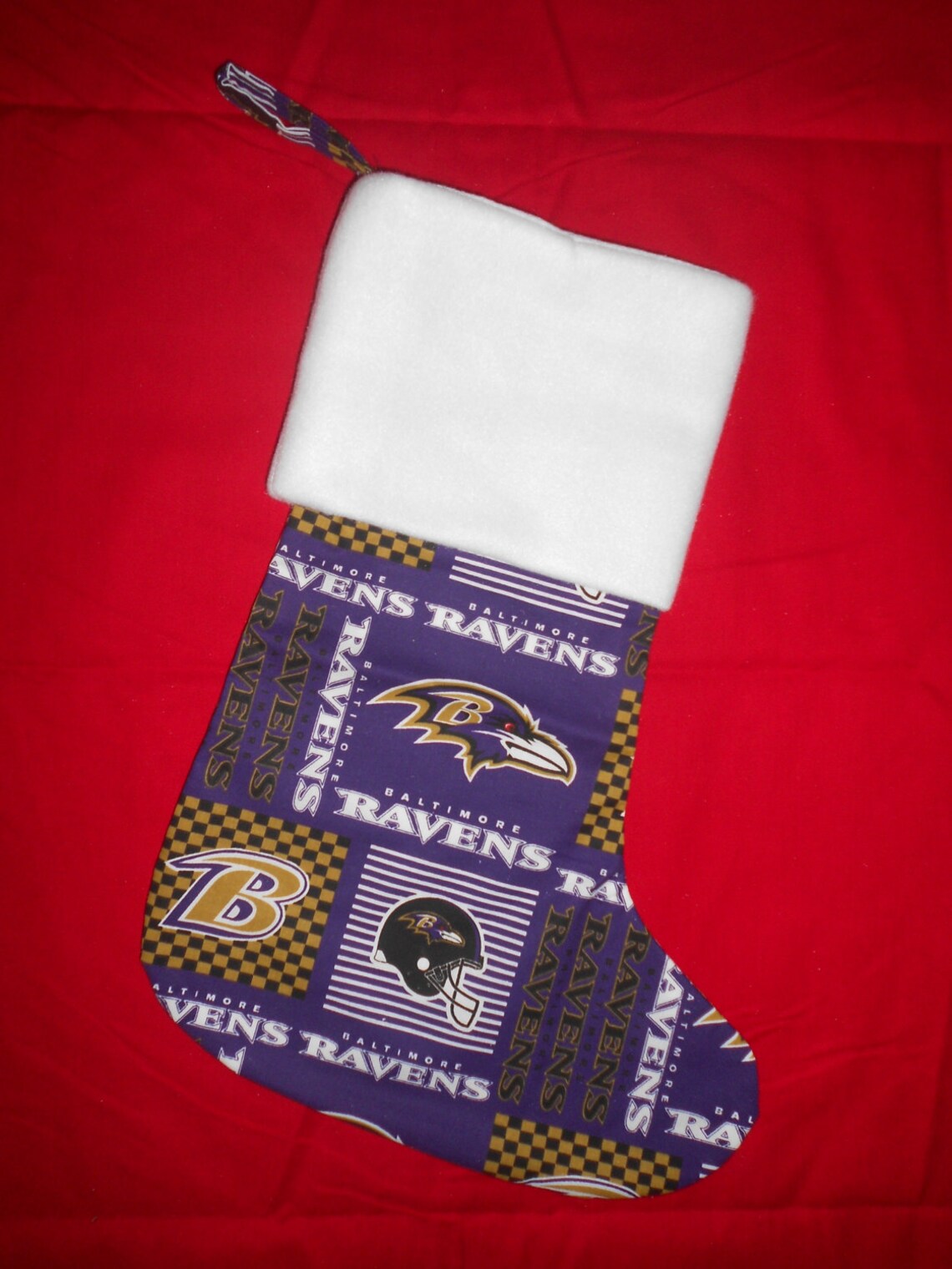 Baltimore Ravens Christmas Stocking Embroidery Option - Etsy