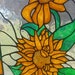 Sunflowers Stained Glass Window Panel Hand Painted. - Etsy