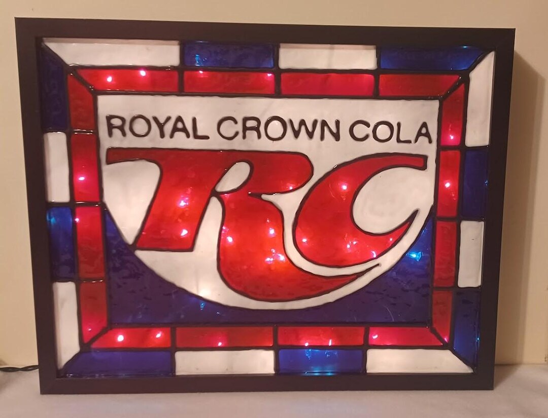 RC Cola Sign Hand Painted Stained Glass Look Shadow Box Lighted - Etsy