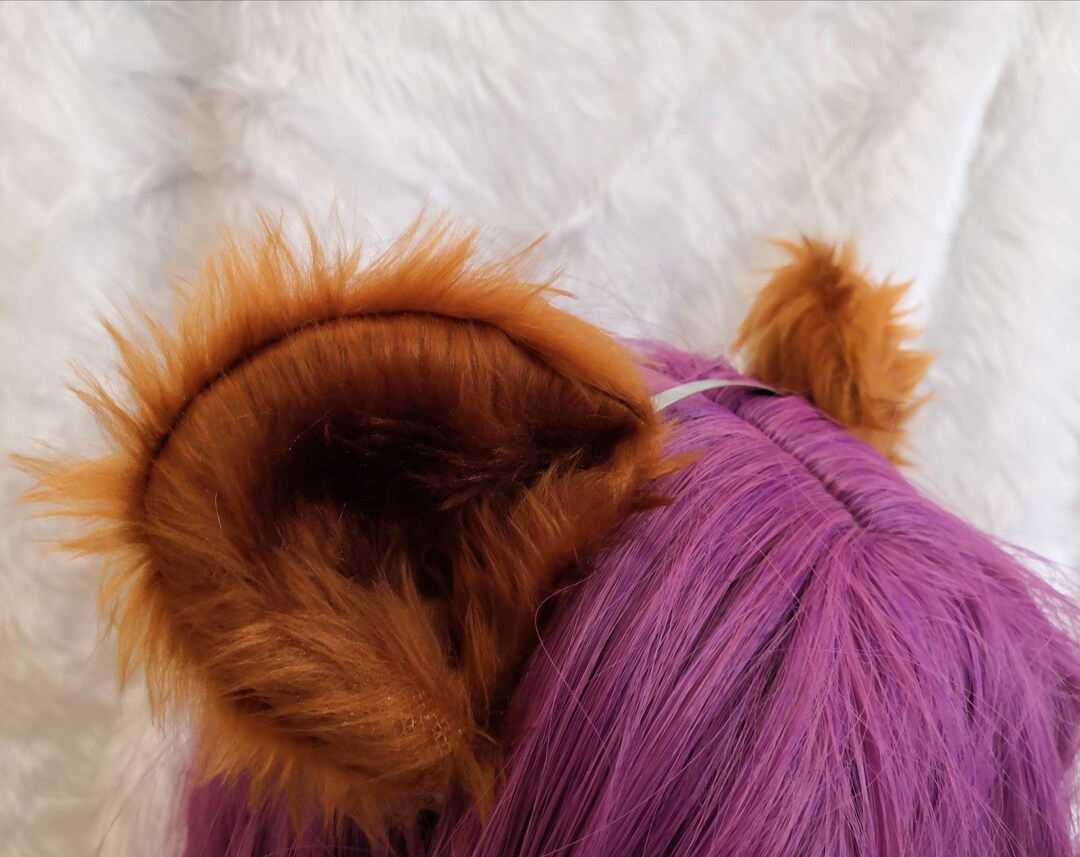 Brown Bear Ears Furry Cosplay Hair Clips Headband Kawaii Grizzly Panda ...