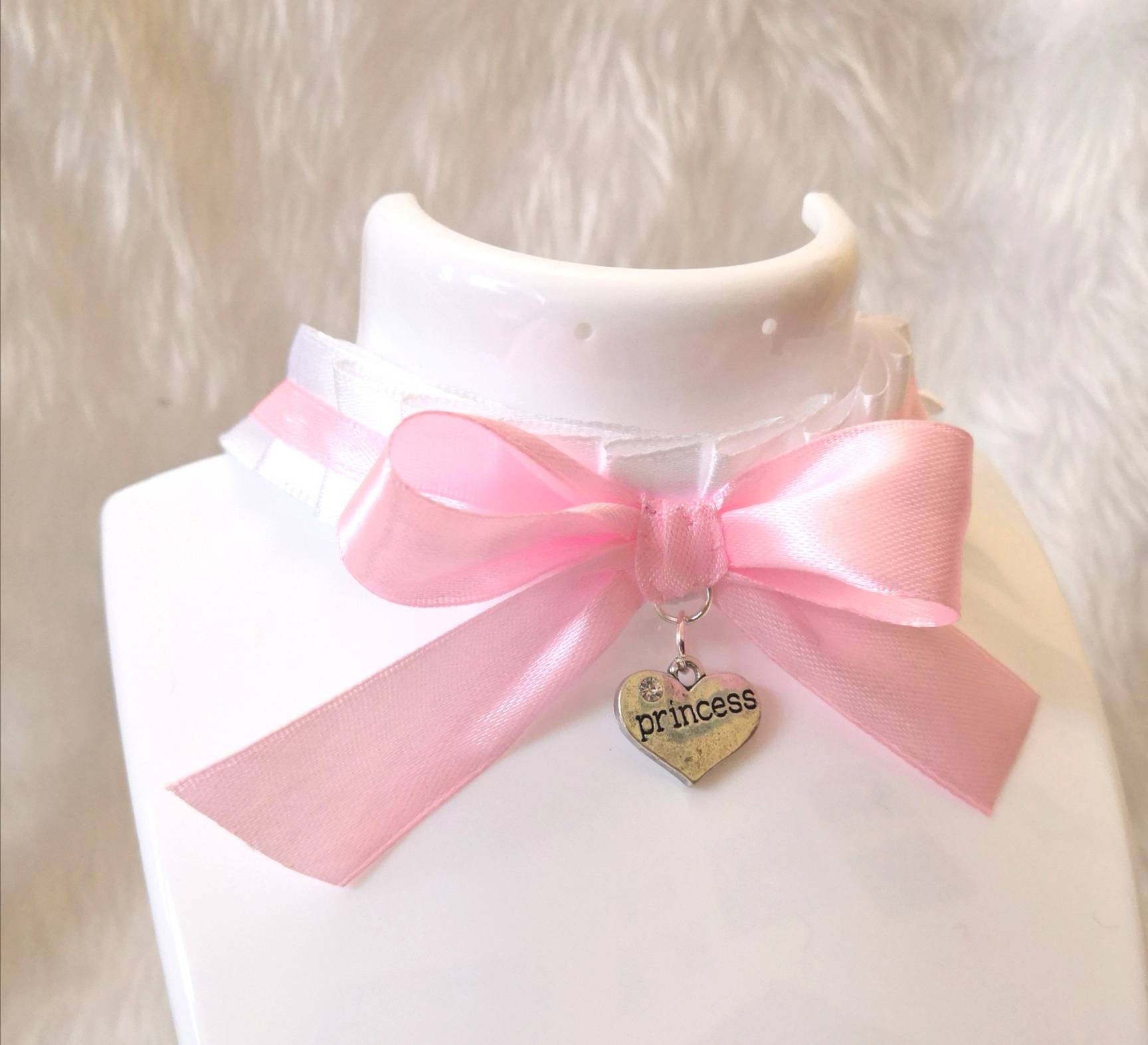 PRINCESS BDSM Collar Ddlg Cosplay Frilly White Pink Little - Etsy UK