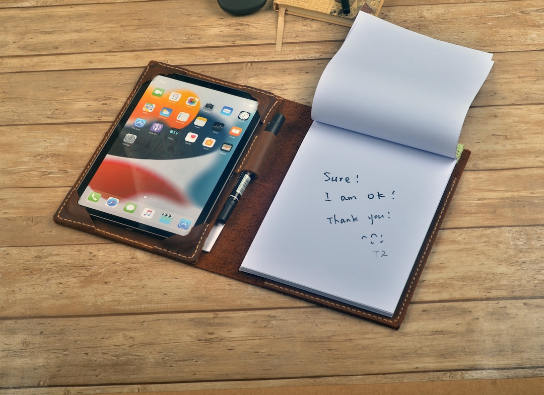 IPad Mini Leather Folio Cover With A5 Notepad,ipad Mini With A5 Paper ...