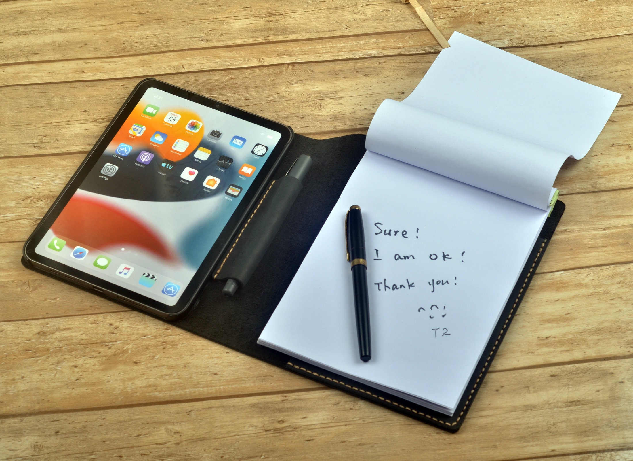 Leather iPad Mini Case With A5 Writing Pad,ipad Mini Folio With A5 ...