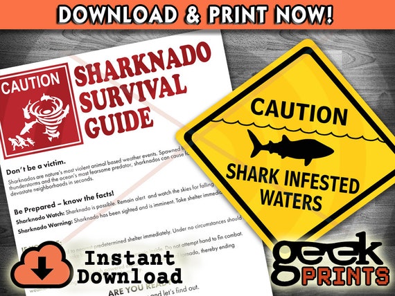 Sharknado & Jaws Printable Signs - Shark Theme Party by Geek Prints ...