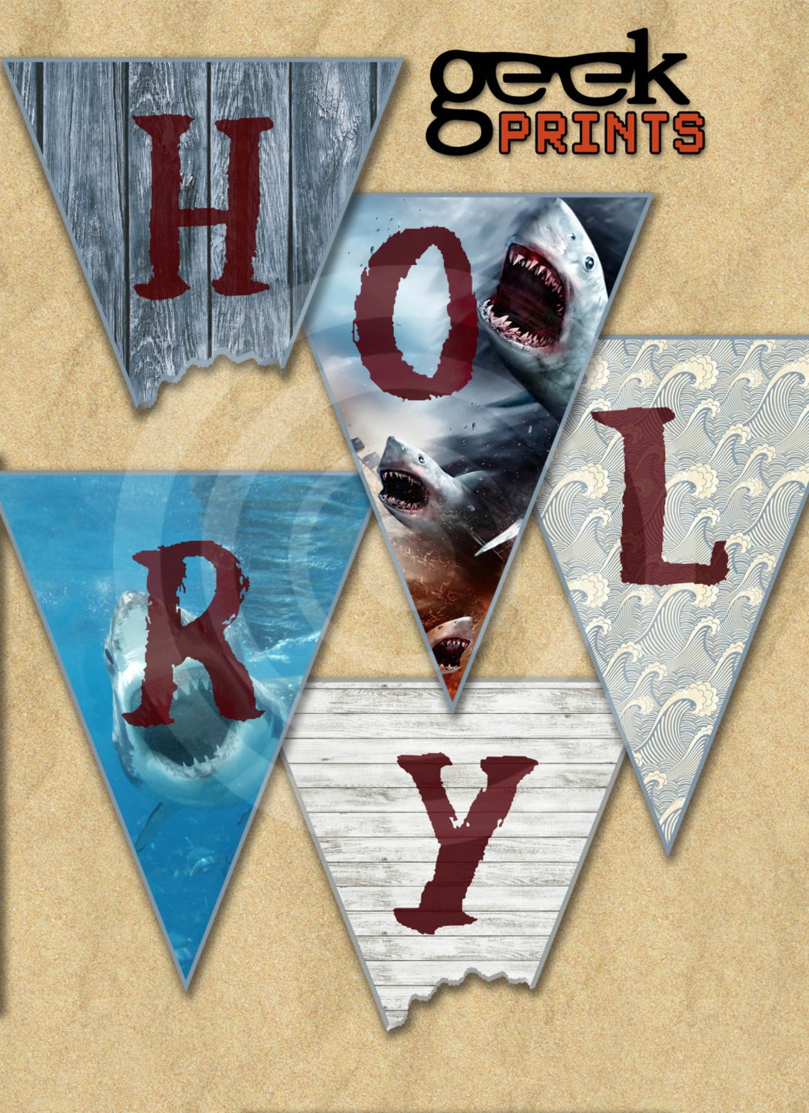 Holy Shark Sharknado & Jaws Banner Printable Download - Etsy