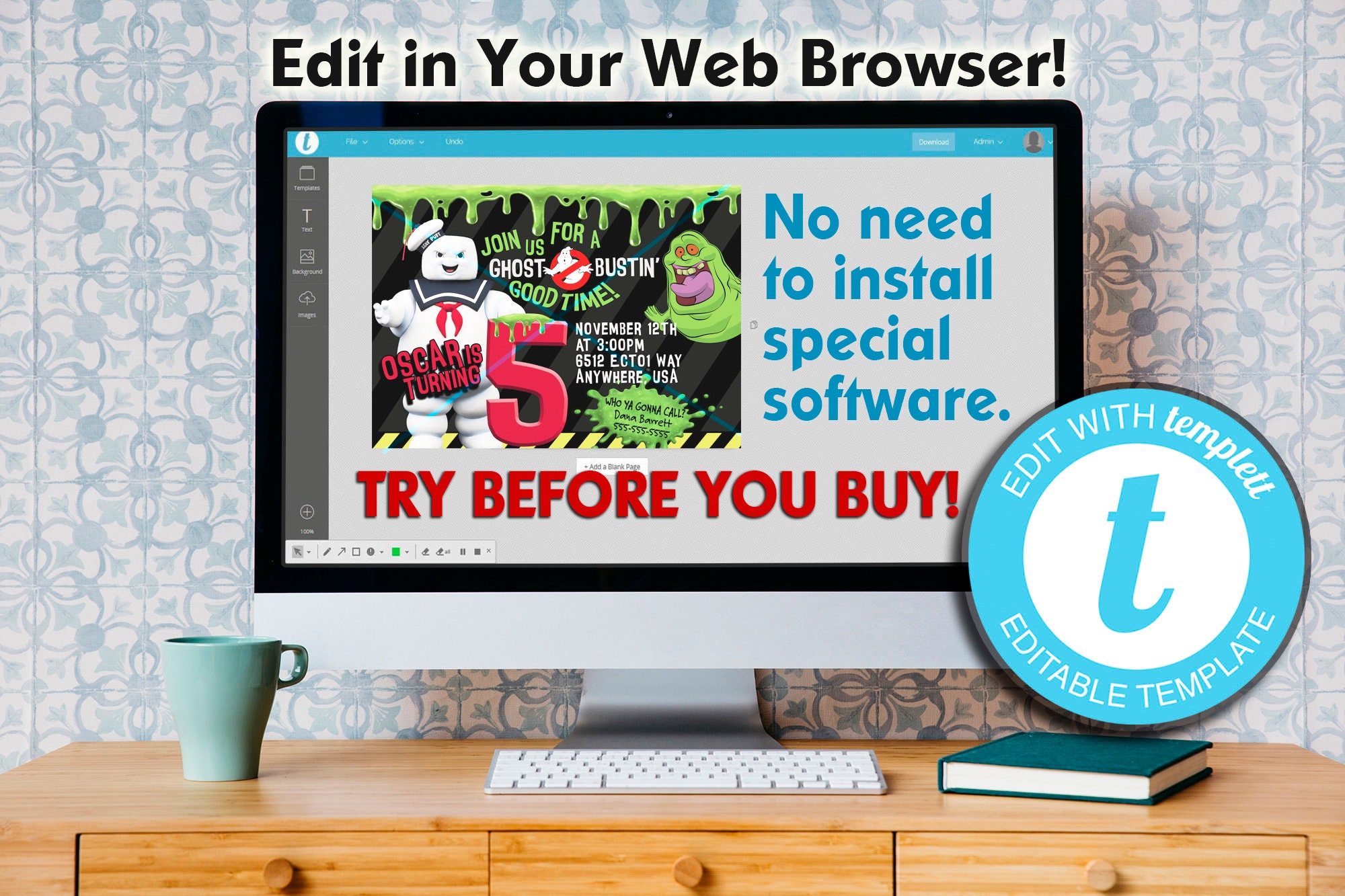 Shark Week Menu Cards With Editable Text Templett | Etsy