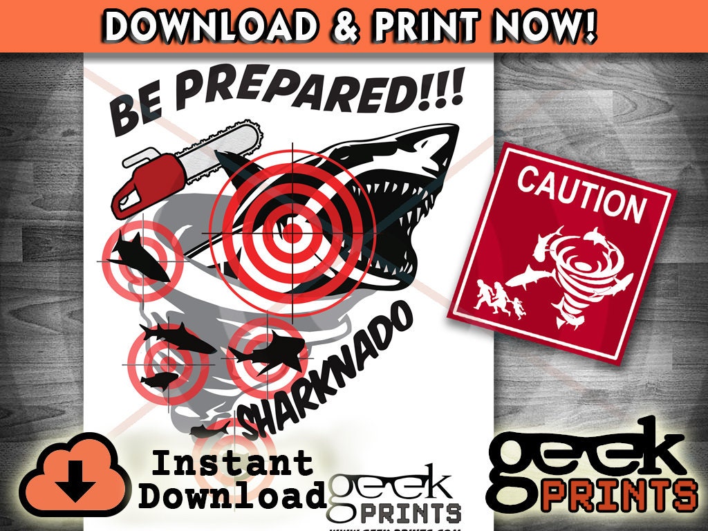 Sharknado & Jaws Printable Signs - Shark Theme Party - Etsy UK