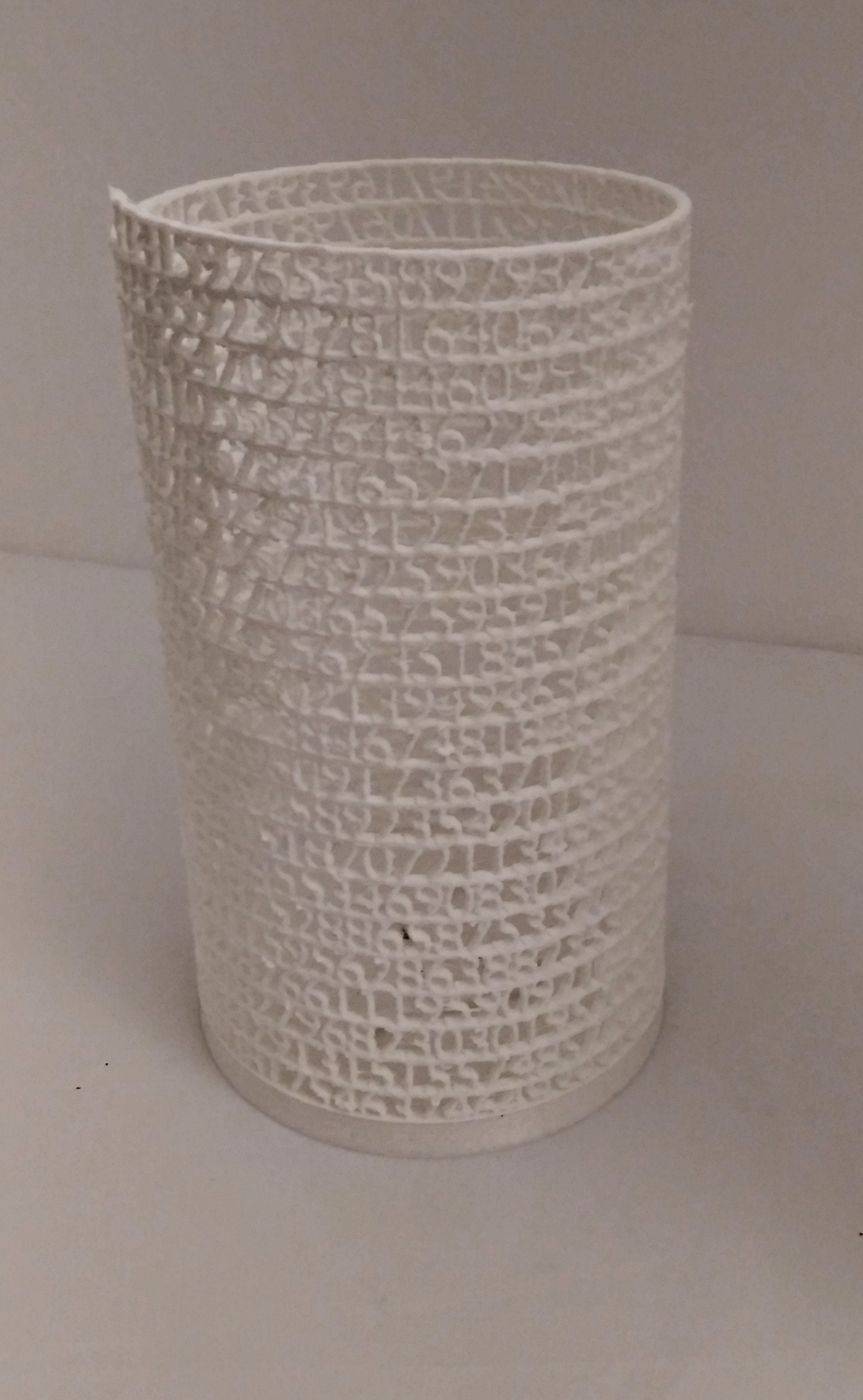 White Pi Glass, Pencil Holder, 3D Printed, Math, Pi, Home Decor ...