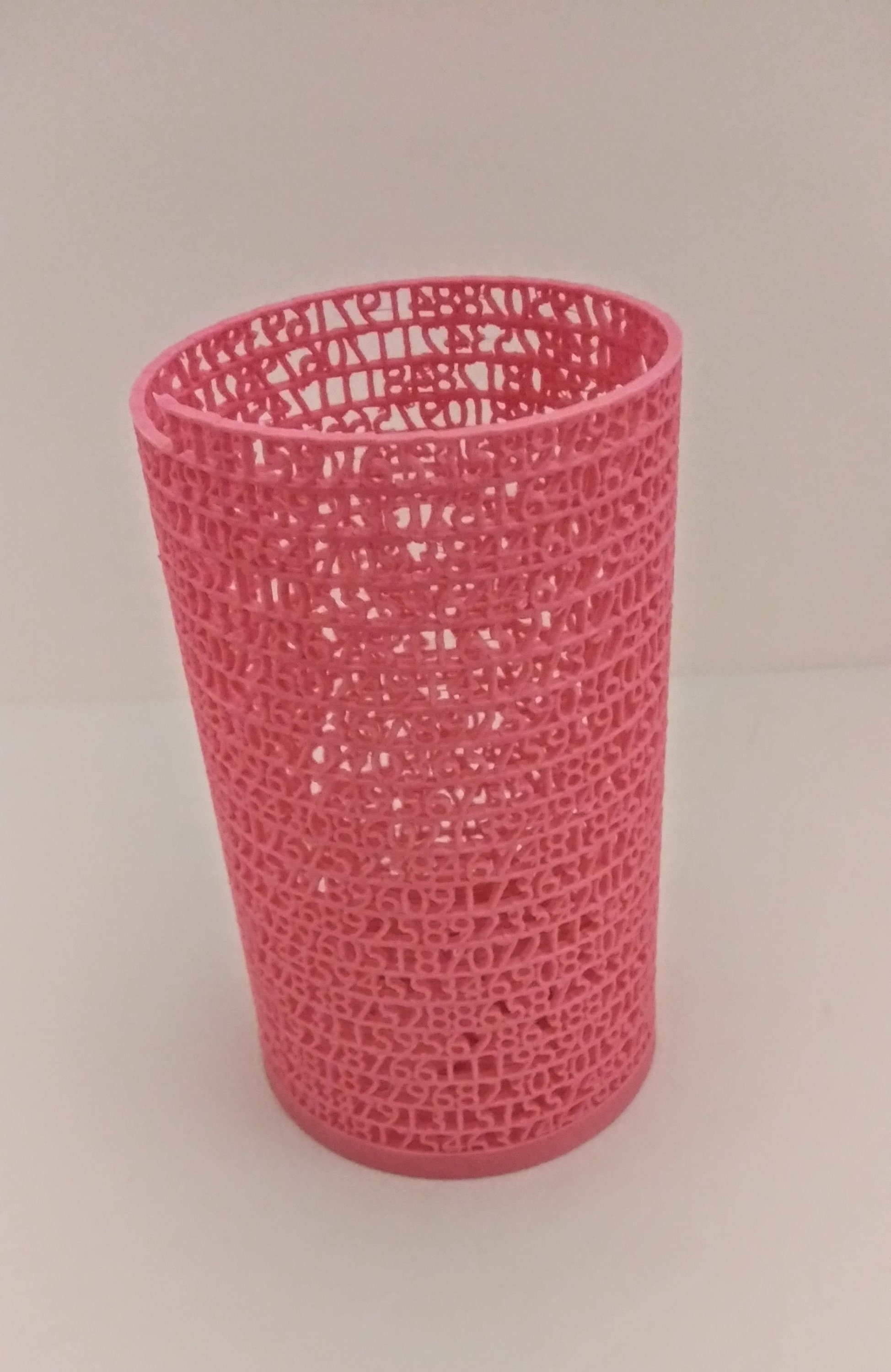 Pink Pi Glass, Pencil Holder, 3D Printed, Math, Pi, Home Decor, Science ...