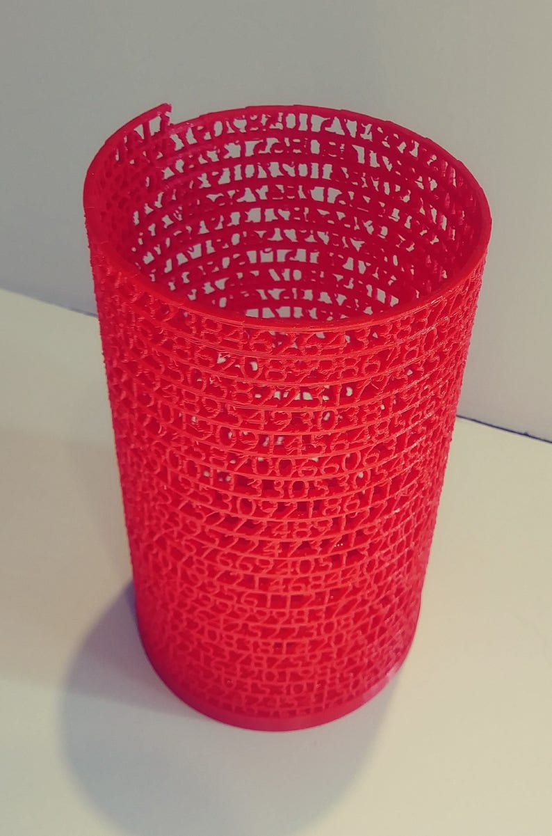 Pi Glass, Pencil Holder, 3D Printed, Math, Pi, Home Decor, Science - Etsy