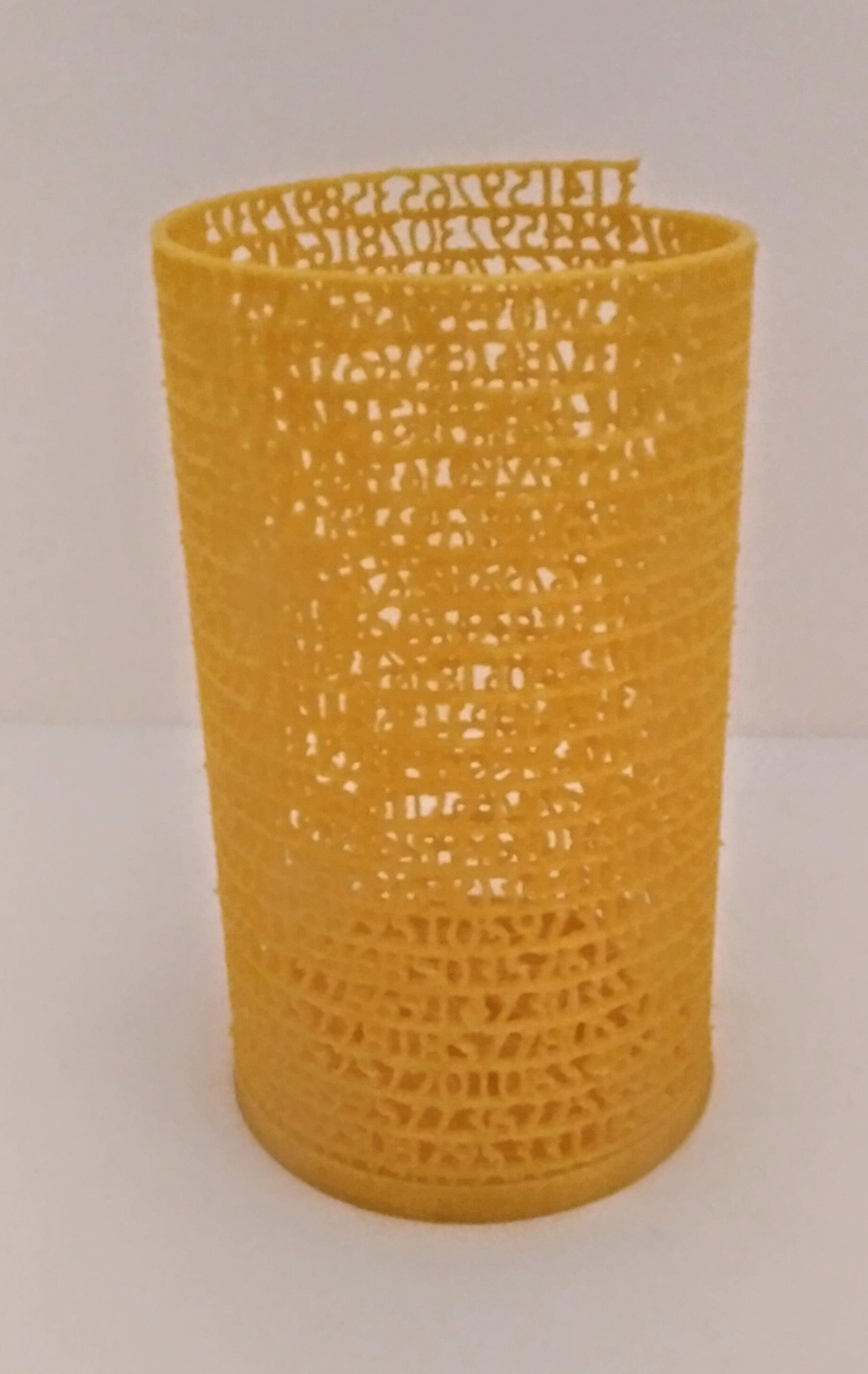 Yellow Pi Glass, Pencil Holder, 3D Printed, Math, Pi, Home Decor ...