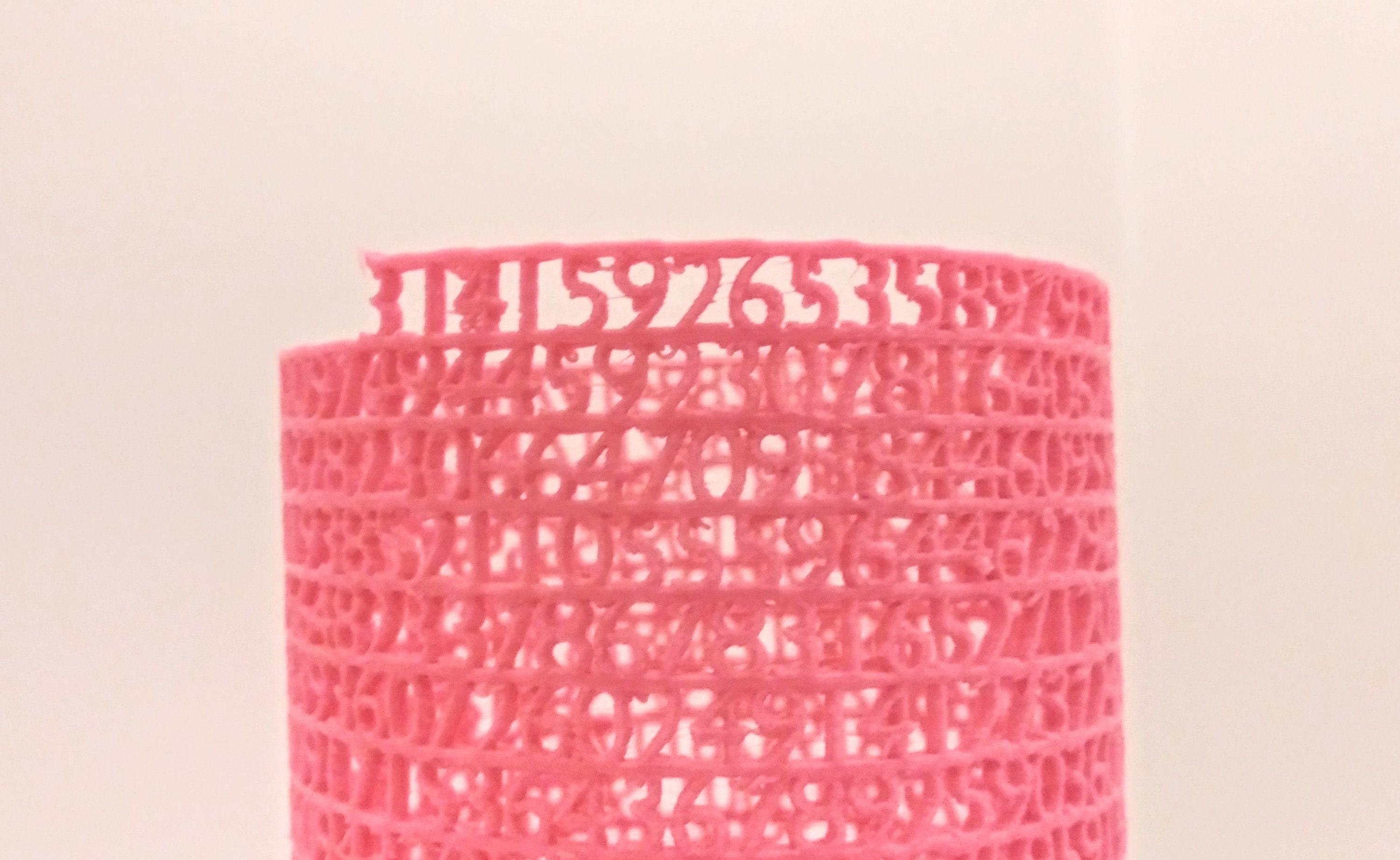 Pink Pi Glass, Pencil Holder, 3D Printed, Math, Pi, Home Decor, Science ...