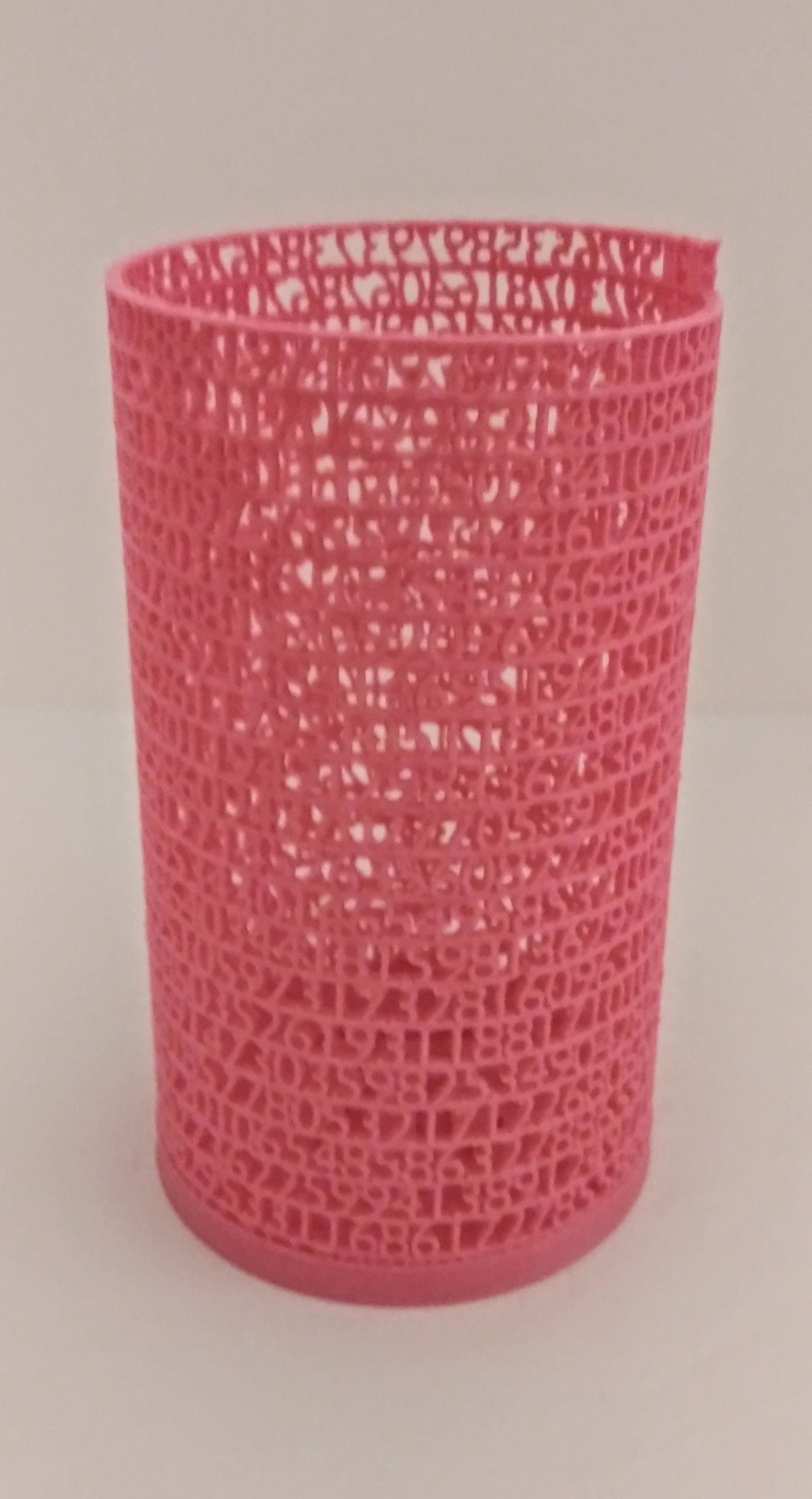 Pink Pi Glass, Pencil Holder, 3D Printed, Math, Pi, Home Decor, Science ...