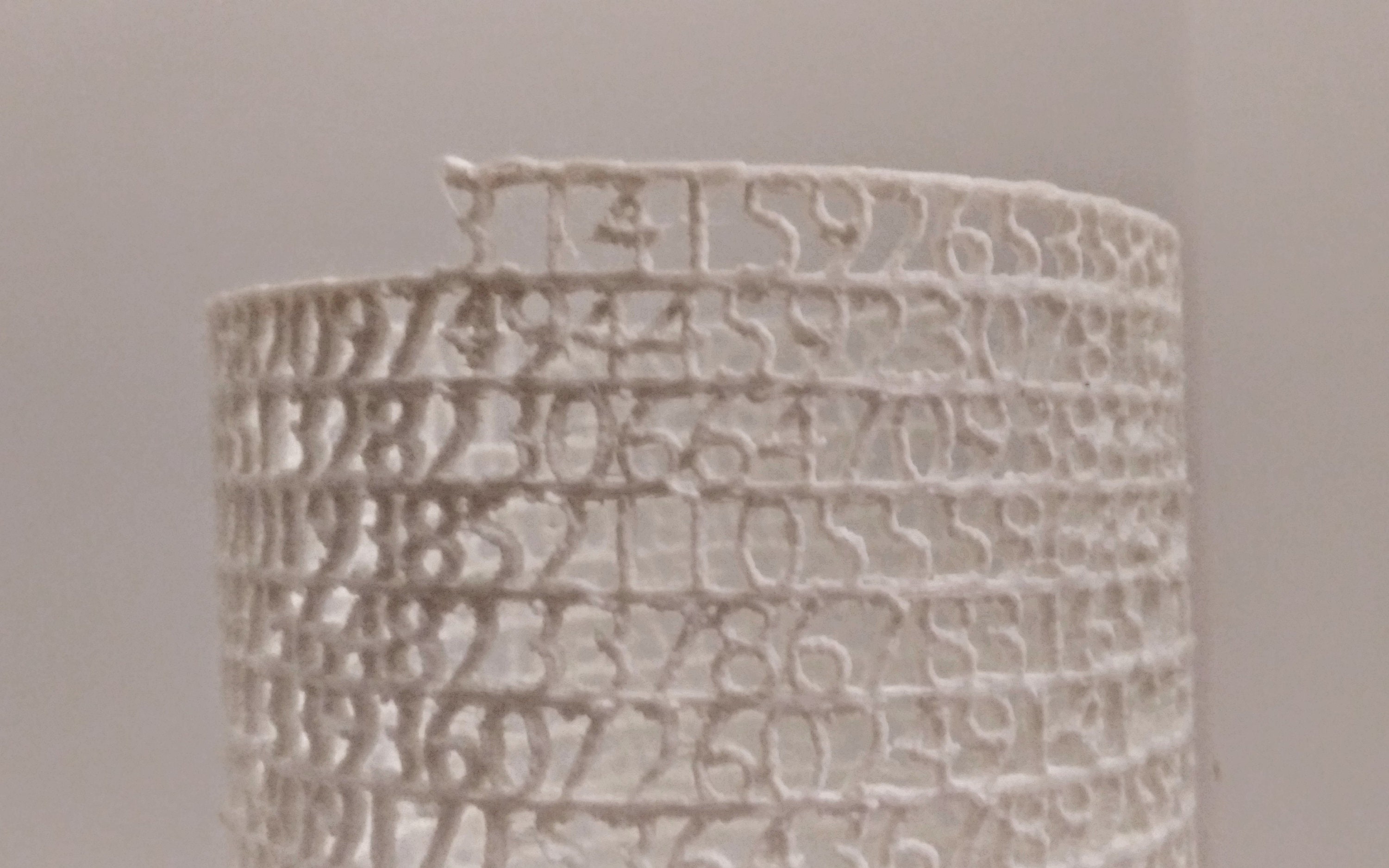 White Pi Glass, Pencil Holder, 3D Printed, Math, Pi, Home Decor ...