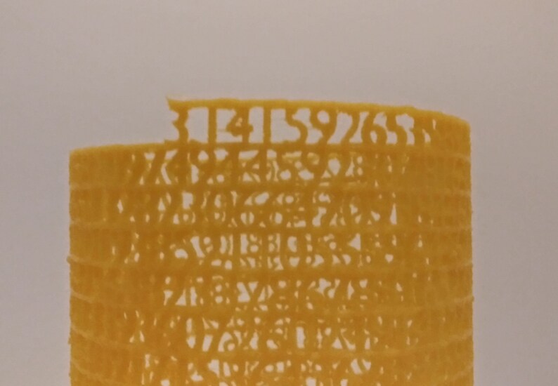 Yellow Pi Glass, Pencil Holder, 3D Printed, Math, Pi, Home Decor ...