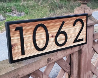Cedar Address Sign | Etsy