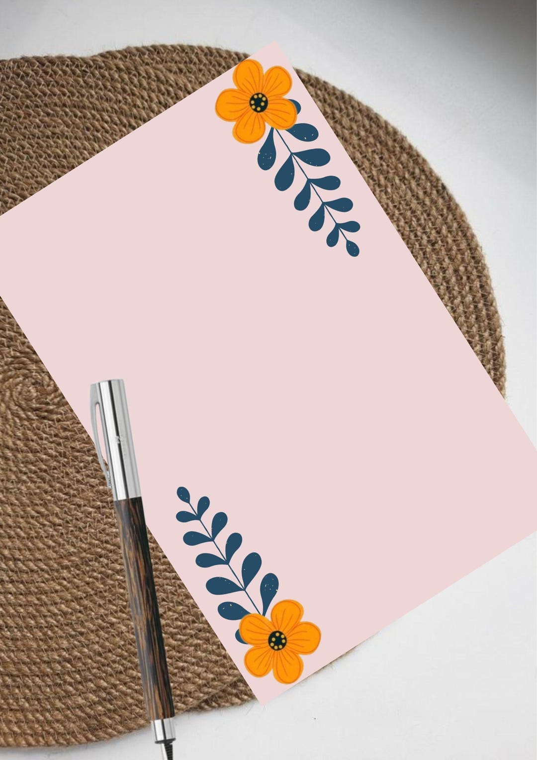 Simple Yellow Flower-printable Blank Template for All Occasions ...