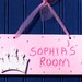 Princess Crown Room Sign, Hand Personalized, Pink, Glittered White ...