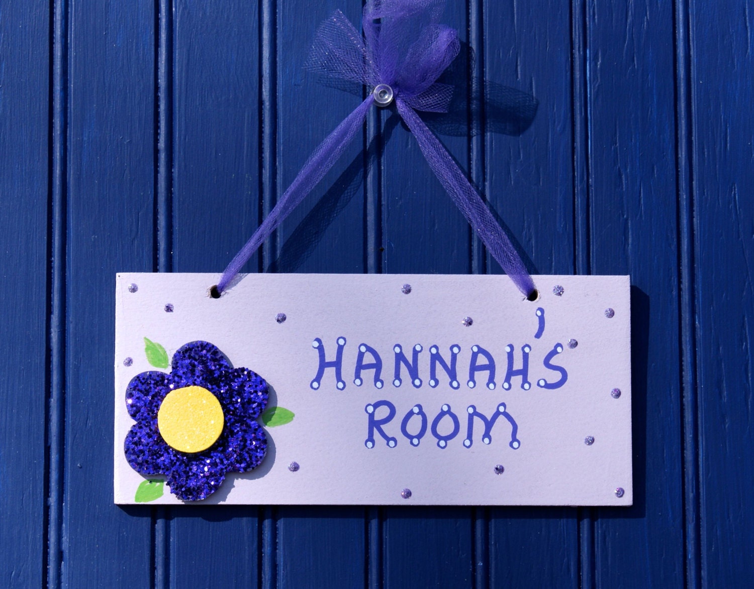 FLOWER Room Sign, Hand Personalized. Girl's Room Decor. Children's Name ...