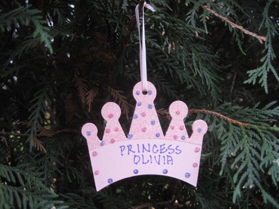 PRINCESS Crown Ornament Personalized Ornament Hand | Etsy