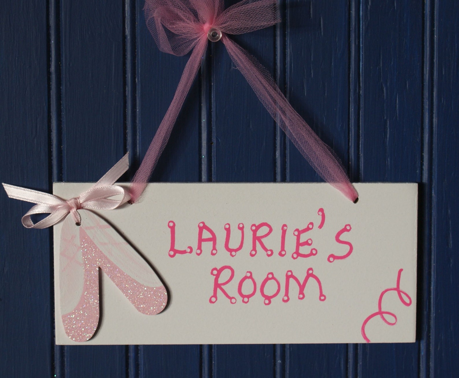 Ballet Room Sign Personalized Pink W/ballet Cutout. - Etsy