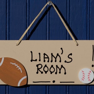 FOOTBALL Name Sign. Hand Personalized, Sport Room Sign. Sport Decor ...