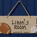 FOOTBALL Name Sign. Hand Personalized, Sport Room Sign. Sport Decor ...